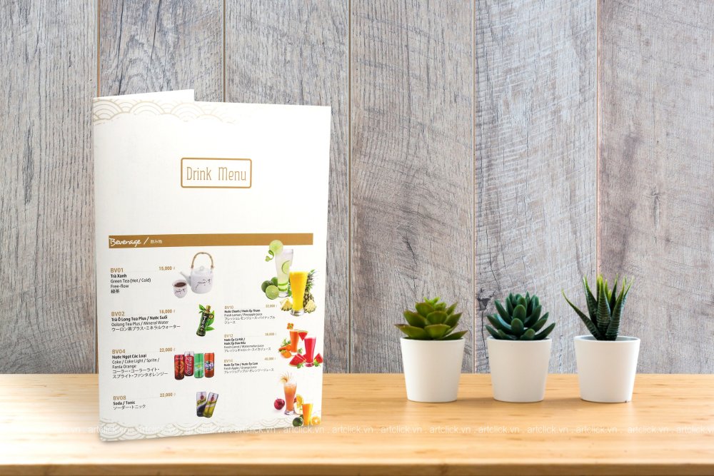 Các loại menu để bàn phổ biến và thông dụng nhất hiện nay | Artprint